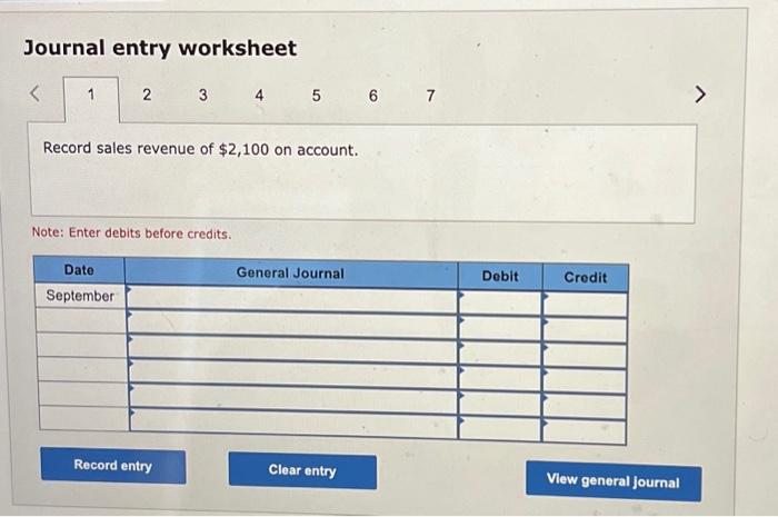 Solved Journal entry worksheet \begin{tabular}{lll|l}