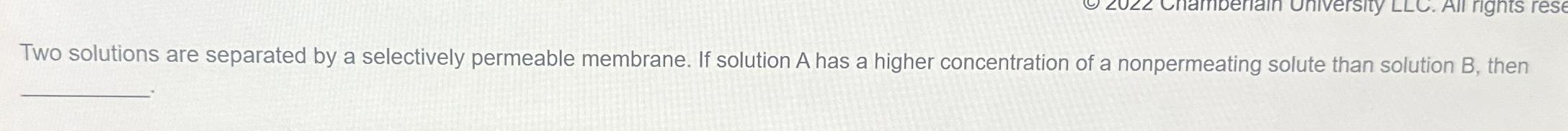 Solved Two solutions are separated by a selectively | Chegg.com