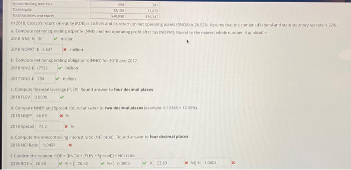 Solved Direct Computation of Nonoperating Return with | Chegg.com