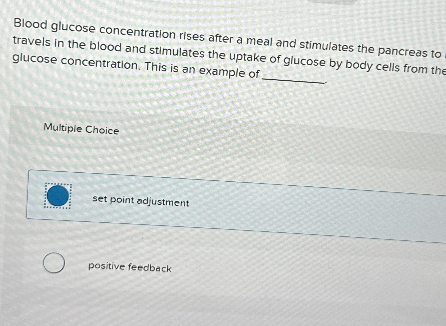 Solved Blood glucose concentration rises after a meal and | Chegg.com
