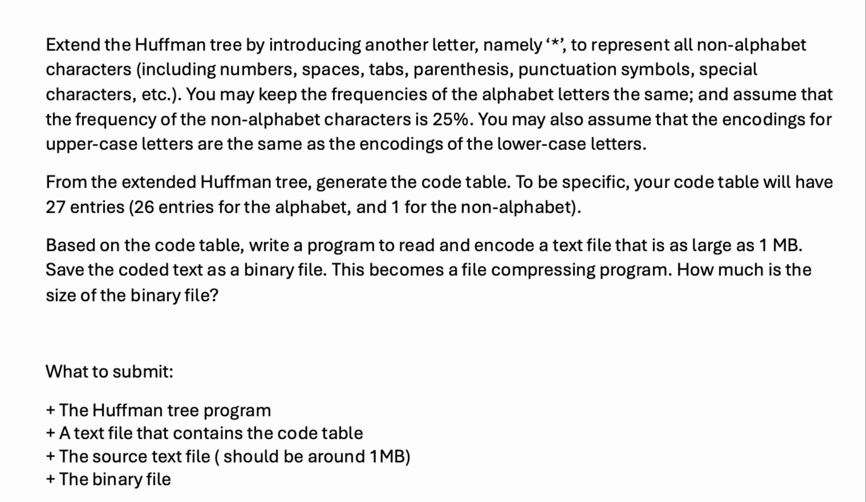 Solved the language should be c++Extend the Huffman tree by | Chegg.com