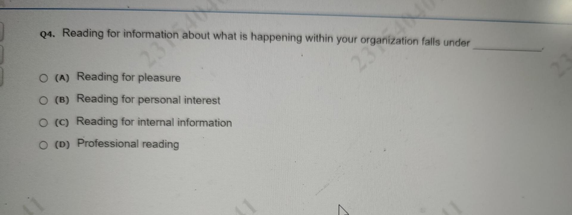 Solved Q4. ﻿Reading for information about what is happening | Chegg.com
