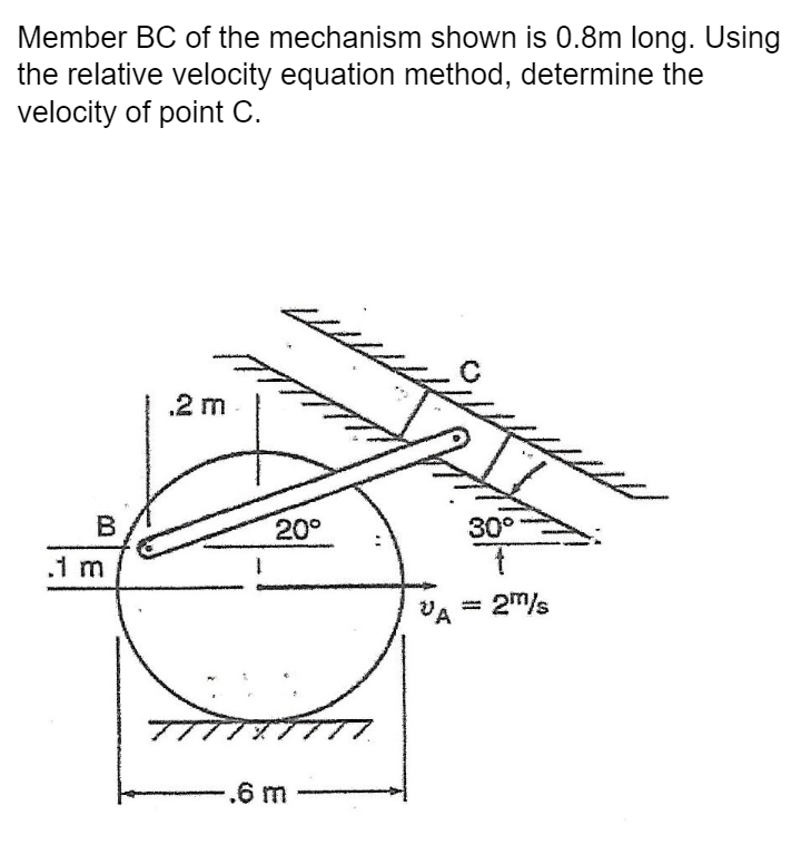Solved Member BC ﻿of the mechanism shown is 0.8m ﻿long. | Chegg.com
