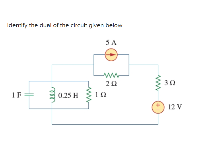 Solved Identify the dual of the circuit given below. | Chegg.com