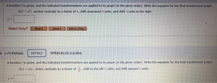Solved A Function Fis Given And The Indicated 