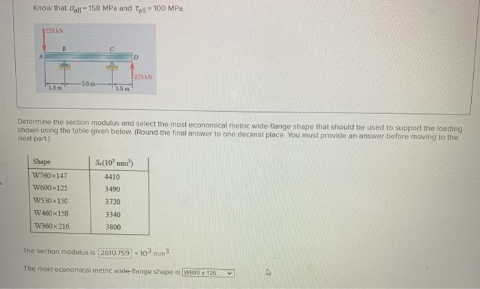 Solved Know that all - 158 MPa and Tall 100 MPa 975 IN D IN | Chegg.com