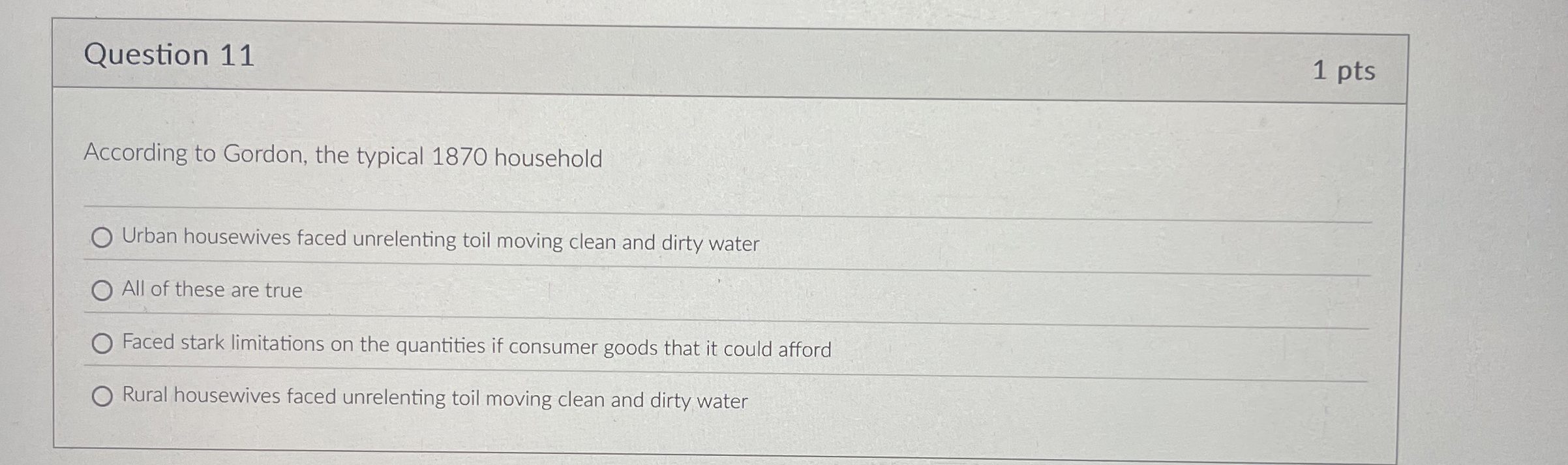 Solved Question 11According to Gordon, the typical 1870 | Chegg.com