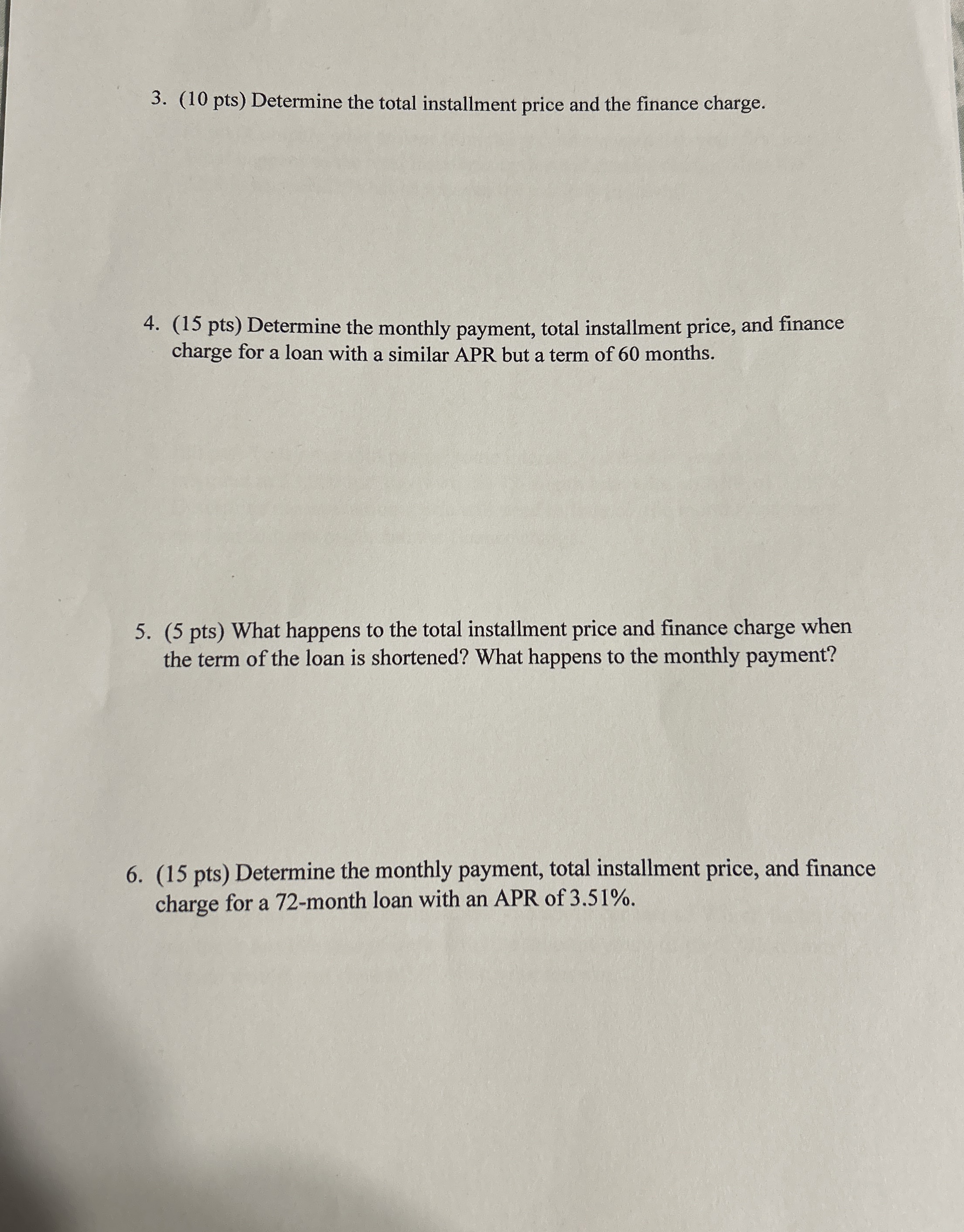 Solved (10 ﻿pts) ﻿Determine the total installment price and | Chegg.com