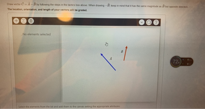 Solved Draw vector C = A - B by following the steps in the | Chegg.com