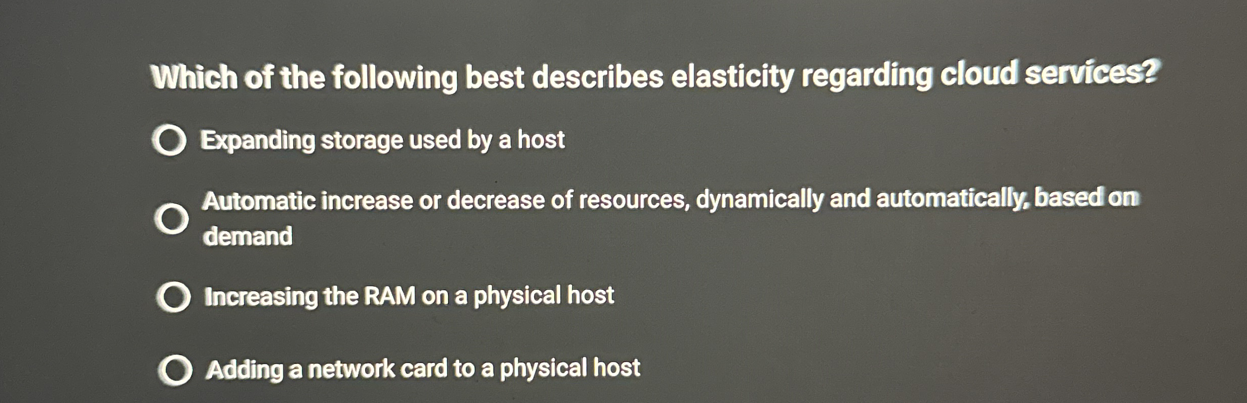 Solved Which of the following best describes elasticity | Chegg.com