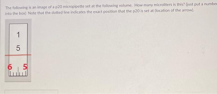Solved The following is an image of a p20 micropipette set | Chegg.com