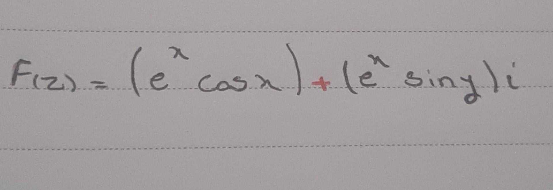 Solved is following equation is an Analytic function or not? | Chegg.com