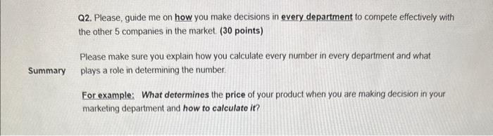 Solved Q2. Please, guide me on how you make decisions in | Chegg.com