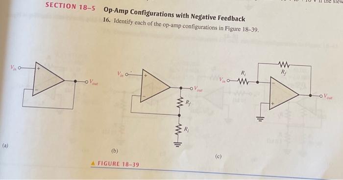 Solved -5 Op-Amp Configurations with Negative Feedback 16. | Chegg.com