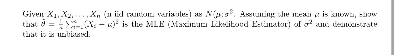 Solved Given x1,x2,dots,xn (n iid random variables) ﻿as . | Chegg.com