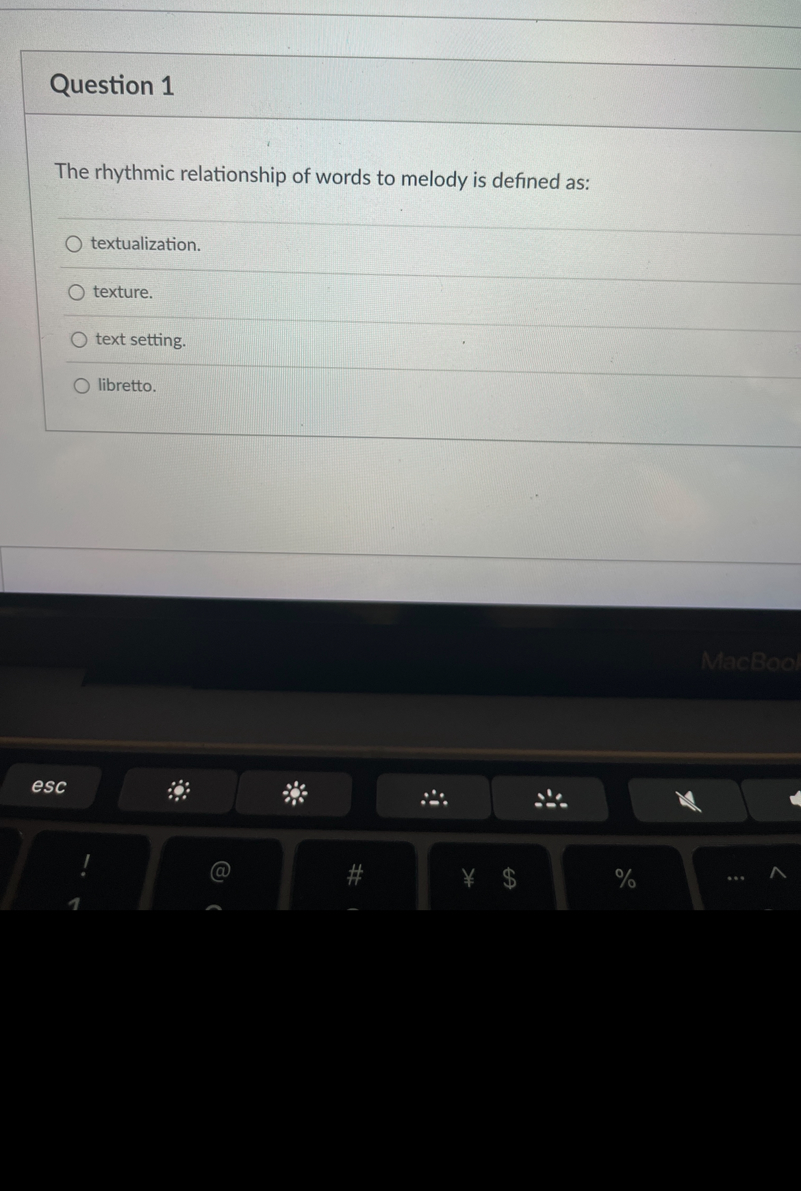 Solved Question 1The rhythmic relationship of words to | Chegg.com