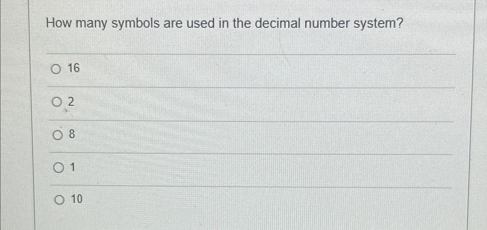 Solved How many symbols are used in the decimal number | Chegg.com