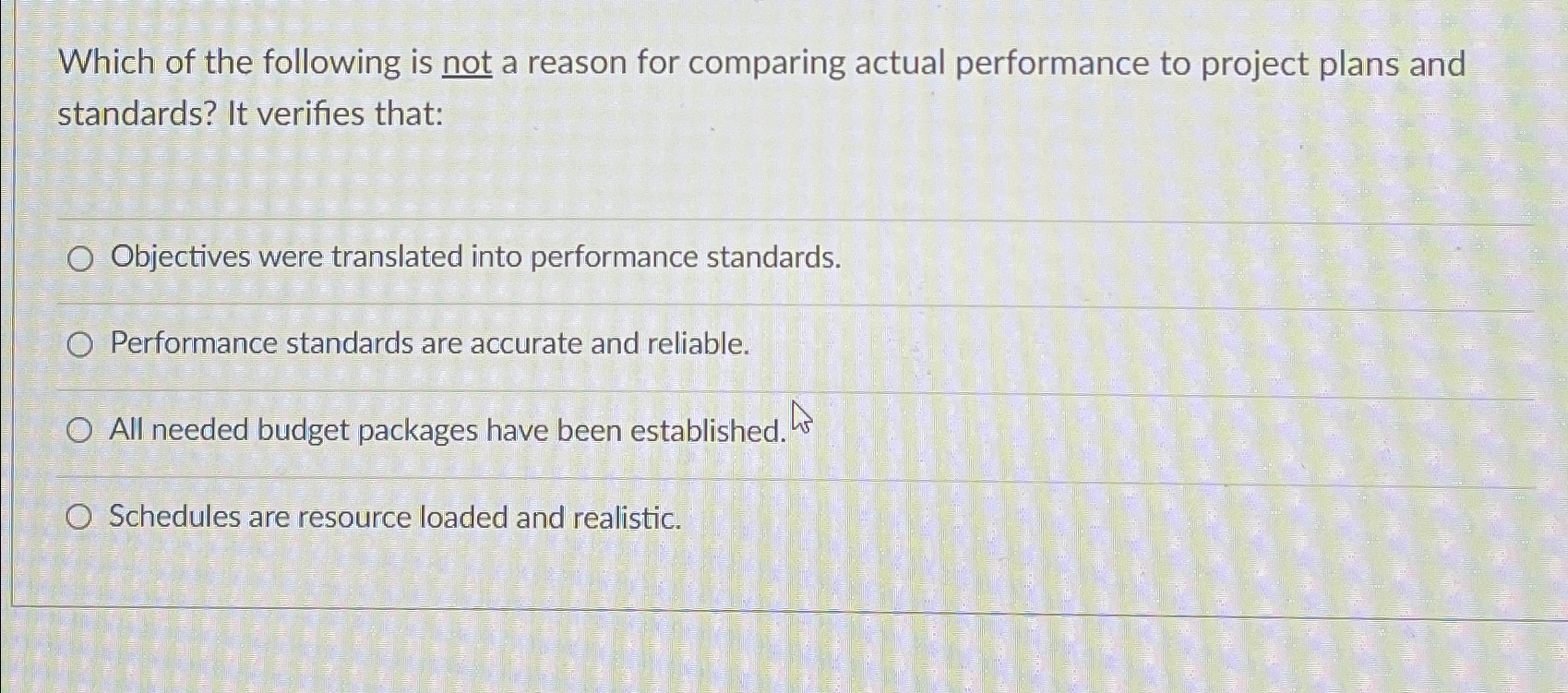 Solved Which of the following is not a reason for comparing | Chegg.com