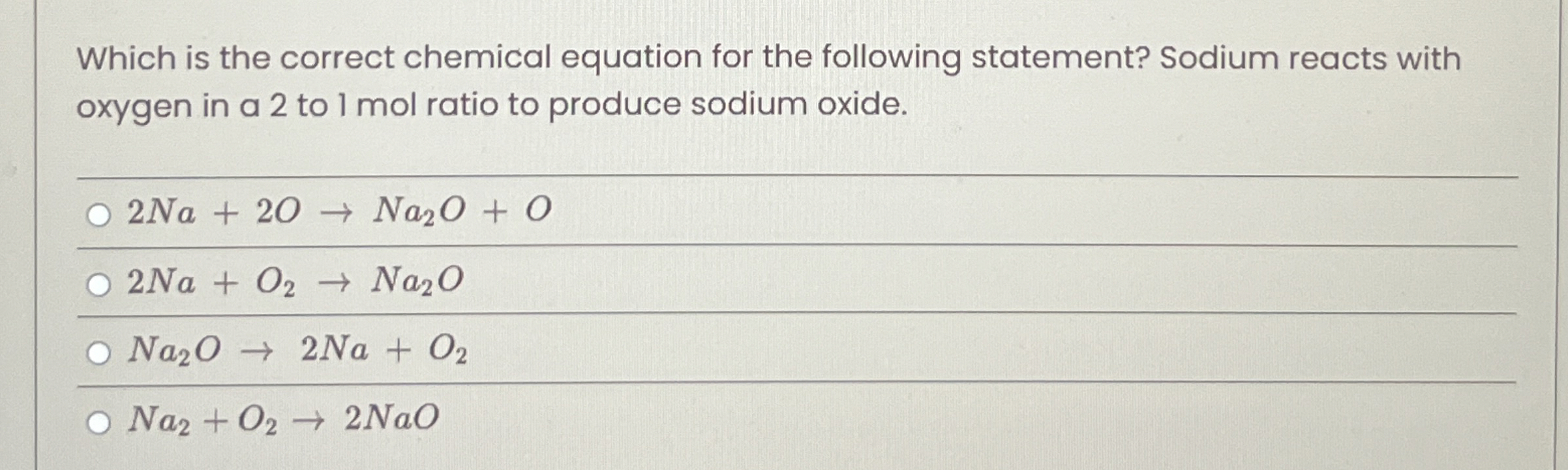 Solved Which is the correct chemical equation for the | Chegg.com