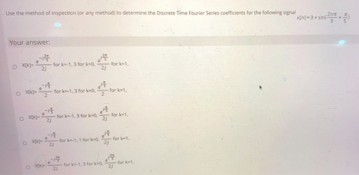 Solved Use the method of inspection (or any method to | Chegg.com