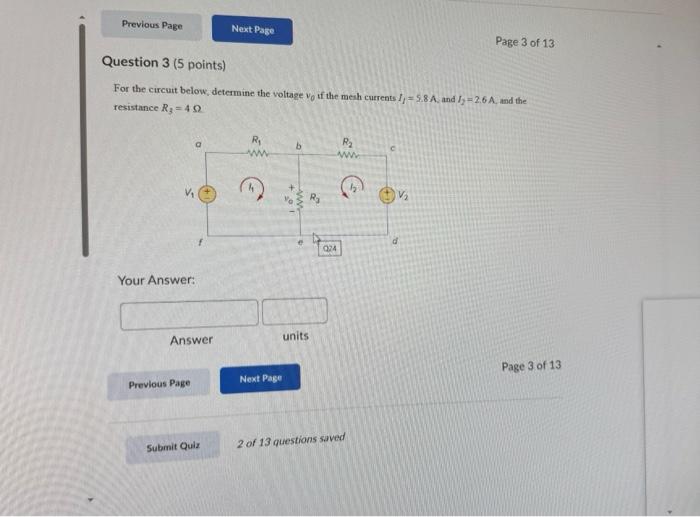 Solved For the circuit below, determine the voltage V0 if | Chegg.com