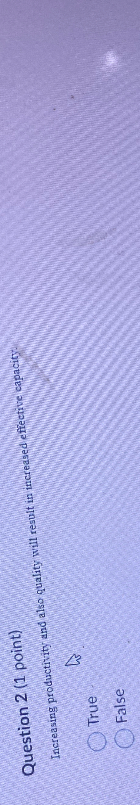 Solved Question 2 (1 ﻿point)Increasing productivity and also | Chegg.com