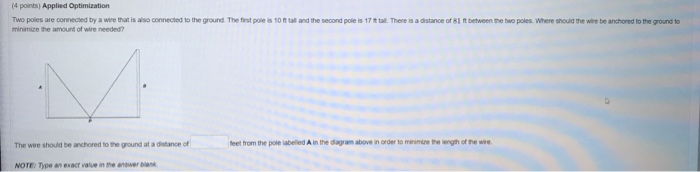Solved (4 points) Applied Optimization Two poles are | Chegg.com