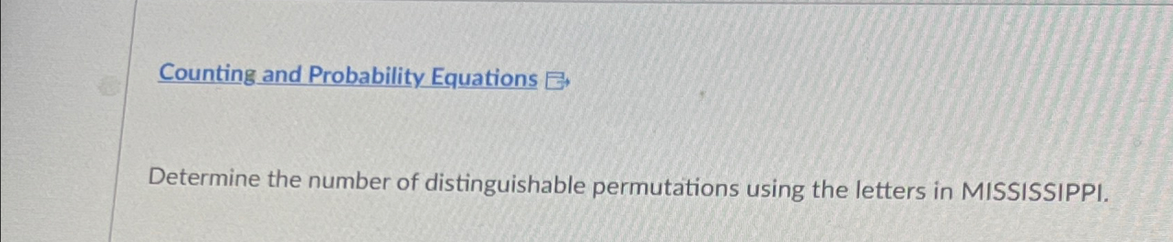 Solved Counting and Probability EquationsDetermine the | Chegg.com
