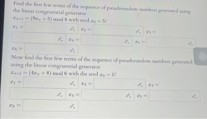 Solved Find the first few terms of the sequence of | Chegg.com
