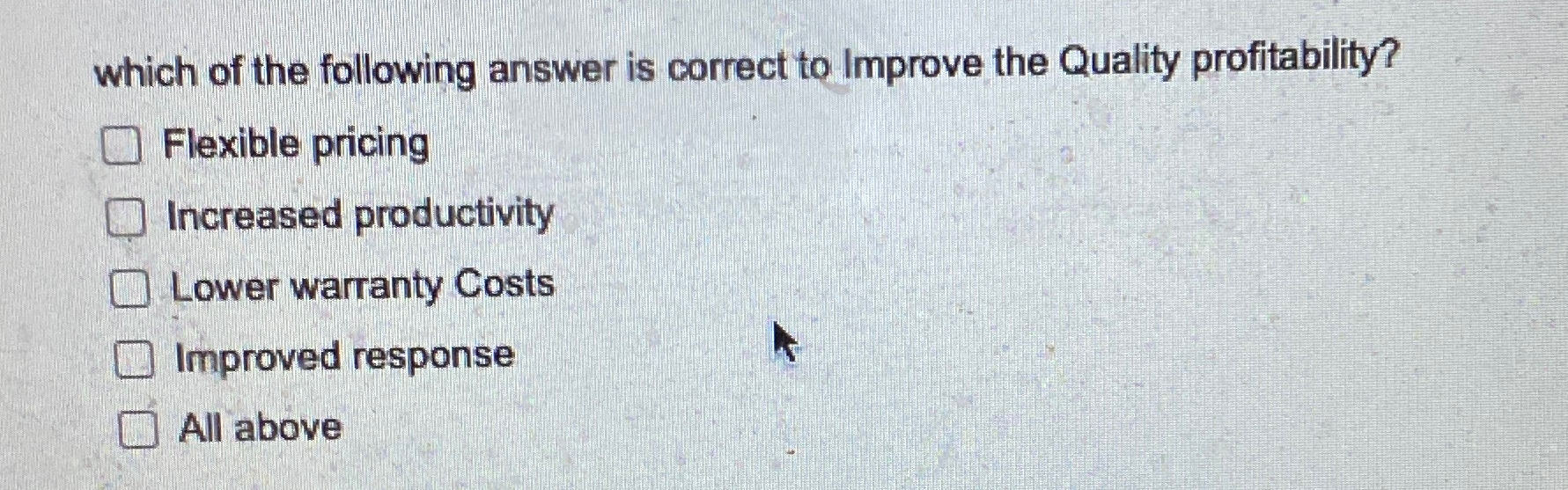Solved which of the following answer is correct to Improve | Chegg.com