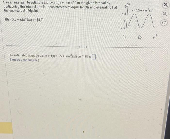 Use a finite sum to estimate the average value of f | Chegg.com