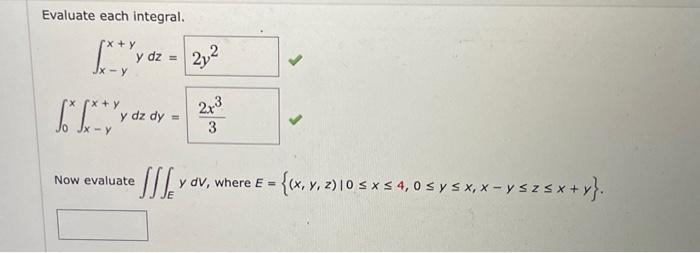 Solved Evaluate each integral.Evaluate each integral. | Chegg.com