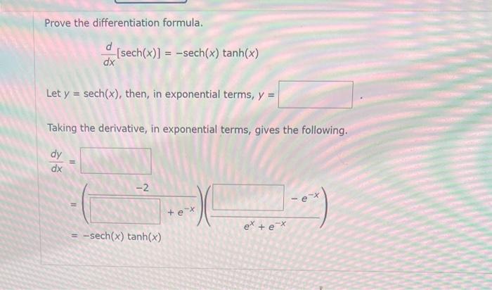 Solved Prove the differentiation formula. | Chegg.com