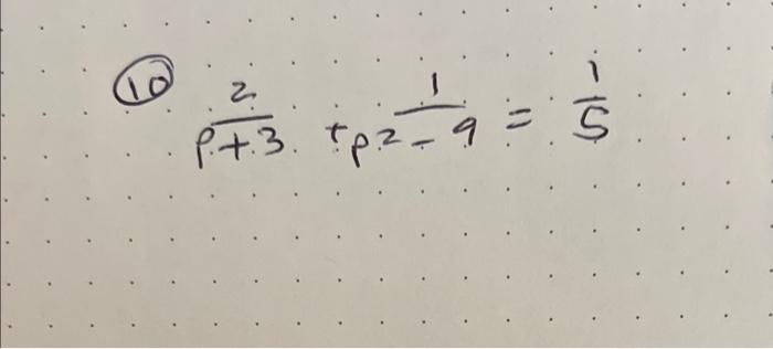 Solved (12) p+32+pp2−91=51 | Chegg.com