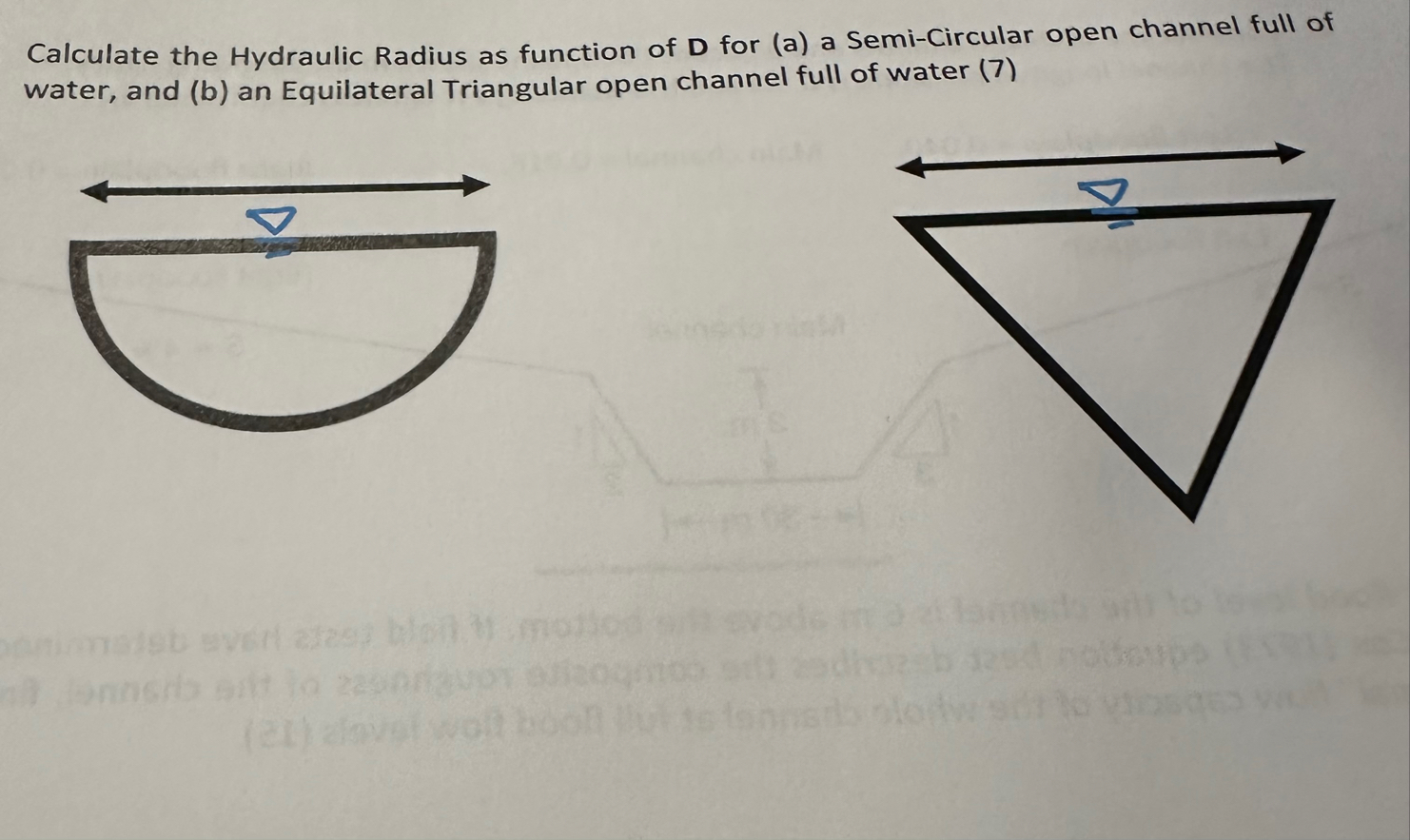 Solved Calculate the Hydraulic Radius as function of D ﻿for | Chegg.com
