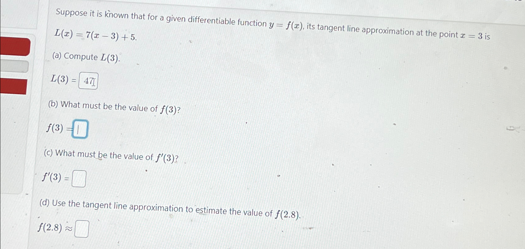 Solved Suppose it is known that for a given differentiable | Chegg.com