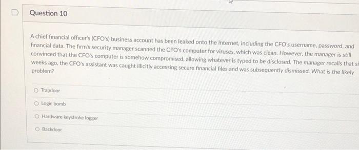 Solved Which type of hacker is a criminal whose career | Chegg.com
