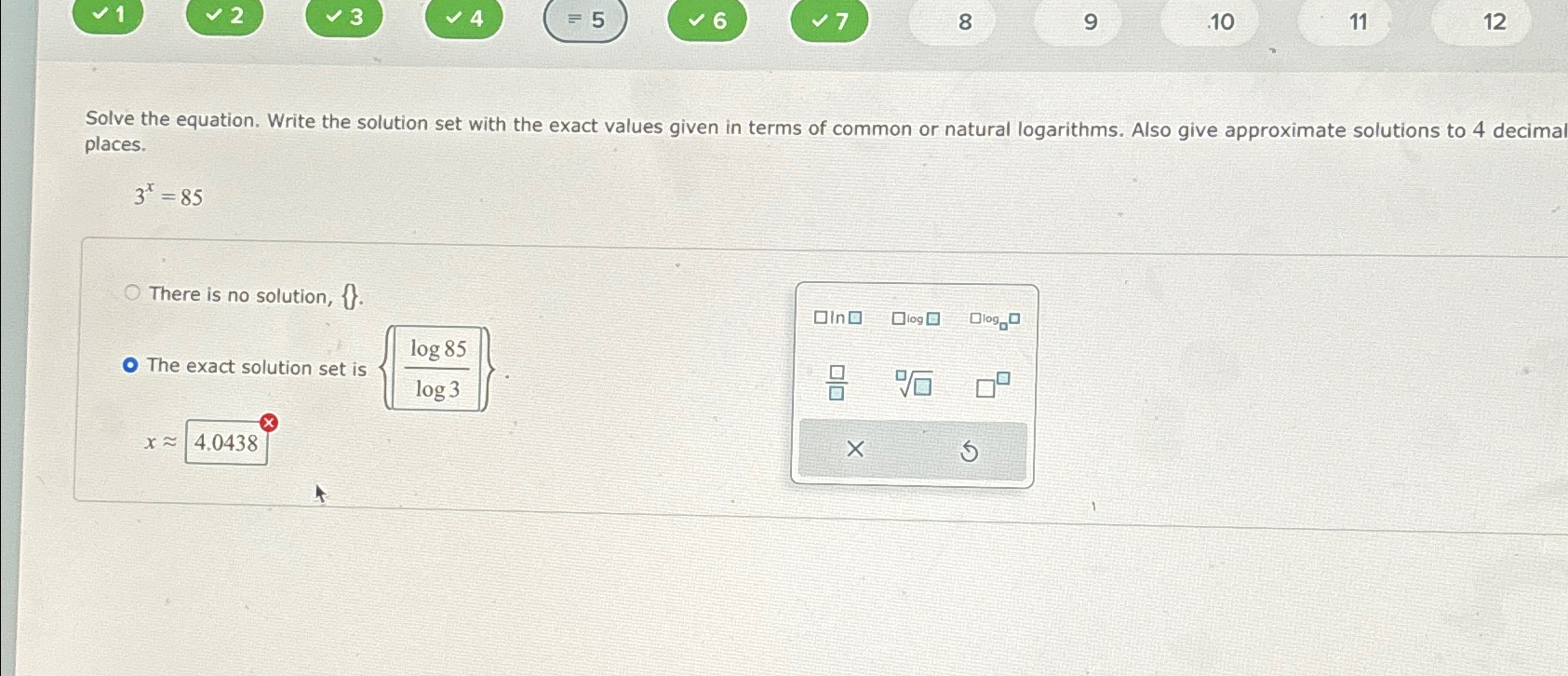 Solved 1 23 489.101112Solve the equation. Write the | Chegg.com