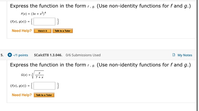 Solved Express the function in the form . g. (Use | Chegg.com
