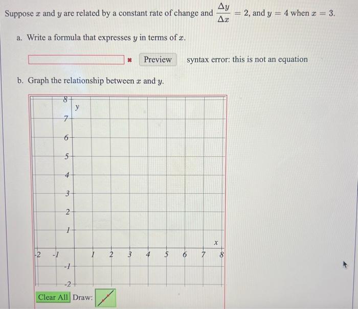Solved Suppose x and y are related by a constant rate of | Chegg.com