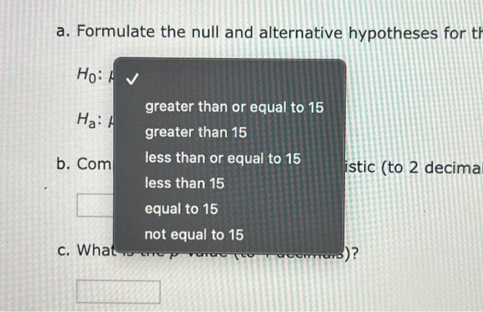 Formulate the null and alternative hypotheses | Chegg.com
