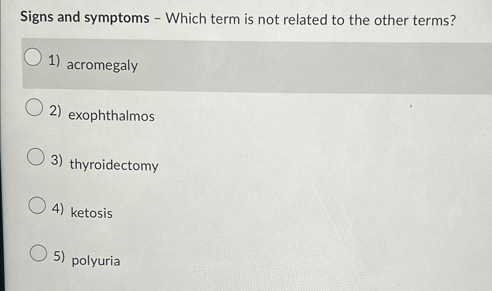 Solved Signs and symptoms - ﻿Which term is not related to | Chegg.com