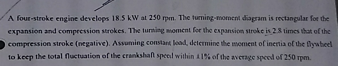 Solved by an EXPERT A four-stroke engine develops 18.5 ﻿kW at 250 ﻿rpm | Chegg.com