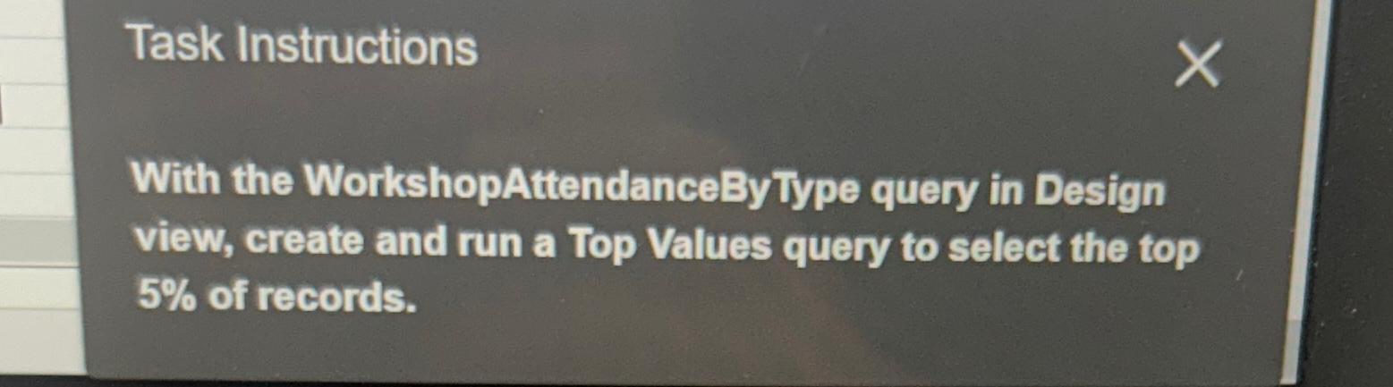 Solved Task InstructionsWith the WorkshopAttendanceByType | Chegg.com