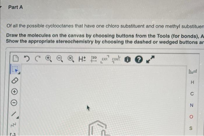 Solved Of all the possible cyclooctanes that have one chloro | Chegg.com