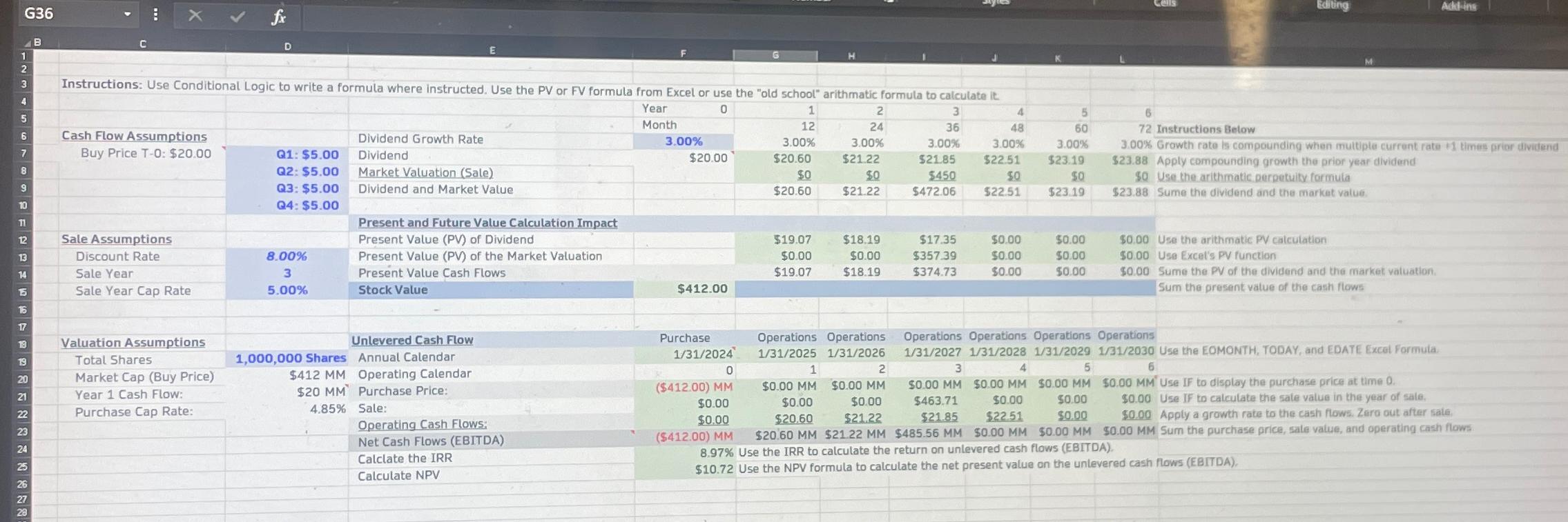 Solved Use conditional logic to write a formula where | Chegg.com