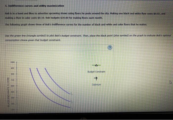 Solved 5. Indifference Curves and utility maximization Bob | Chegg.com