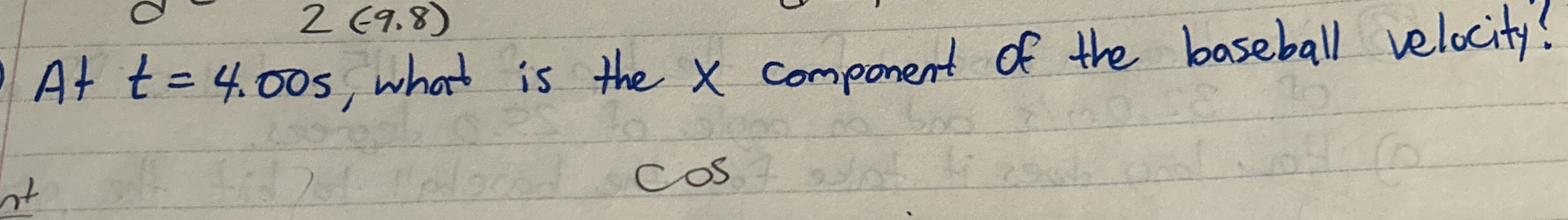 Solved At t=4.00 ﻿s, ﻿what is the x ﻿component of the | Chegg.com