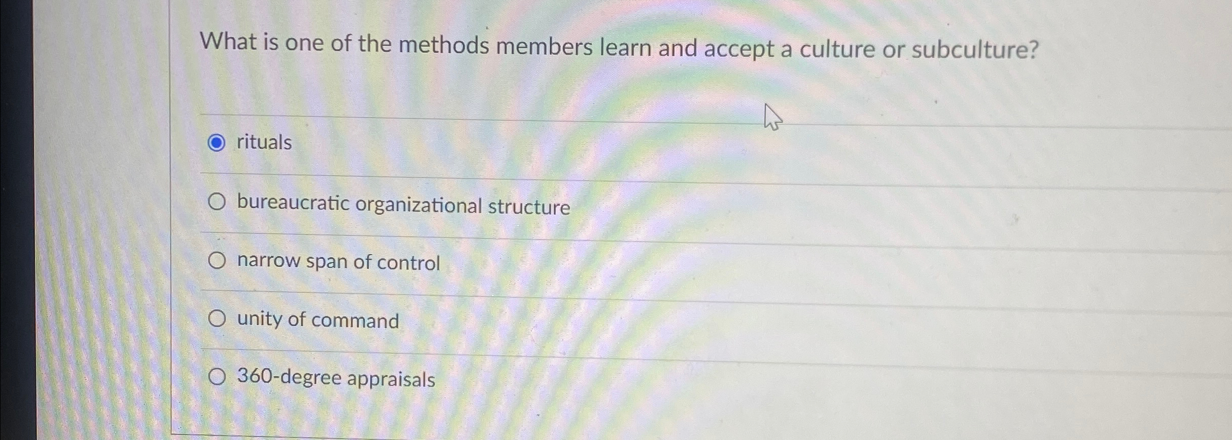 Solved What is one of the methods members learn and accept a | Chegg.com