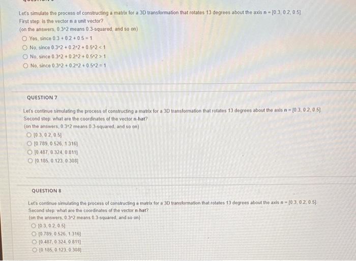 Solved Le's simulate the process of constructing a matrix | Chegg.com